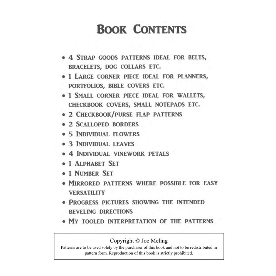 Leather Tooling Patterns – 23 Plus