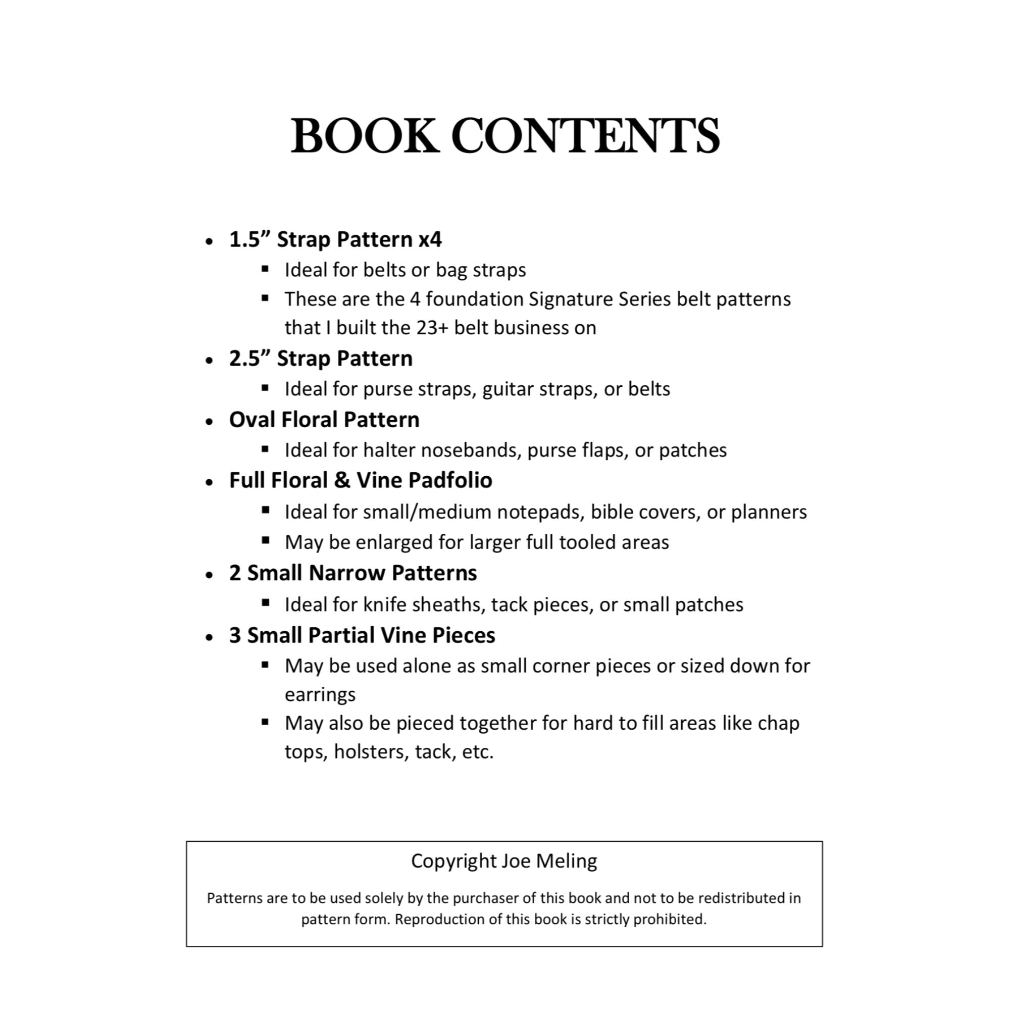 (Digital) Leather Tooling Pattern Book Vol 3 – 23 Plus